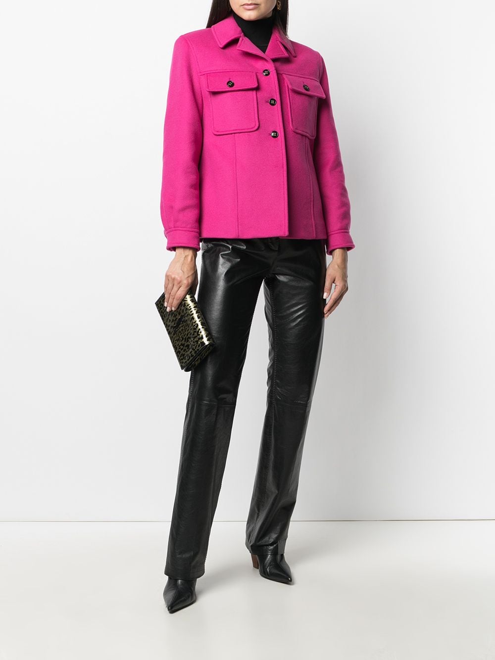 SAINT LAURENT Buttoned Jacket with Chest Pockets