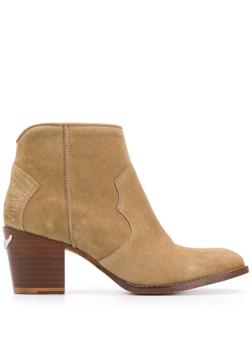 Zadig&Voltaire Molly Suede Ankle Boots Neutrals Editorialist