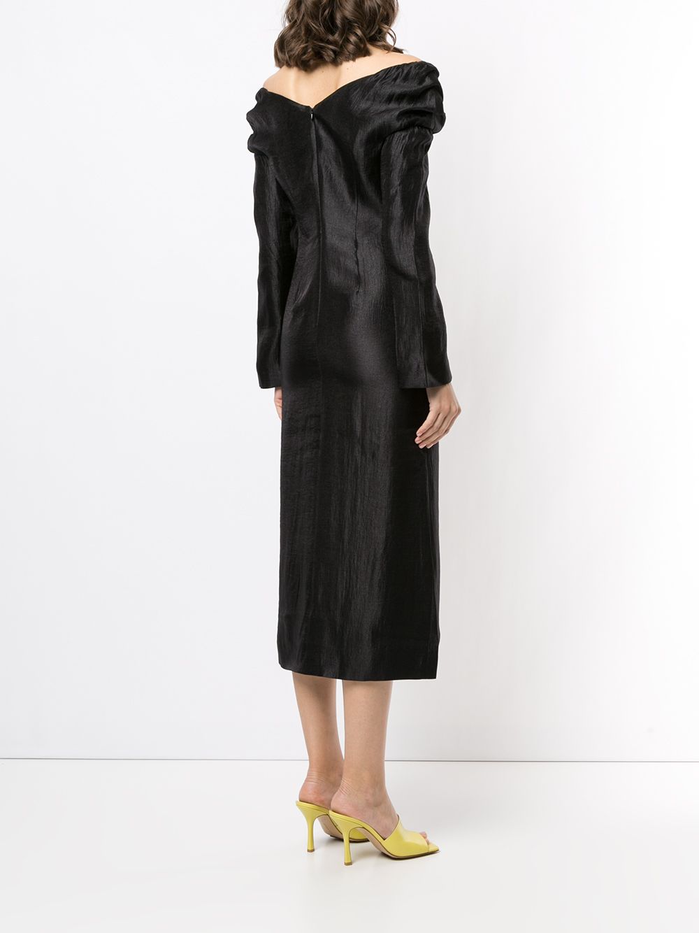 vale black off shoulder mini dress Black Off-Shoulder Mini Dress