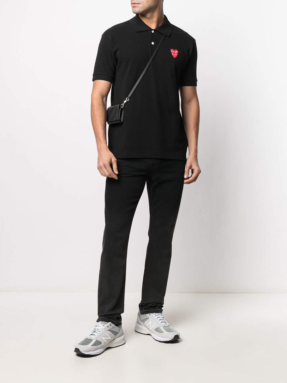 PLAY COMME DES GARCON layered logo polo shirt