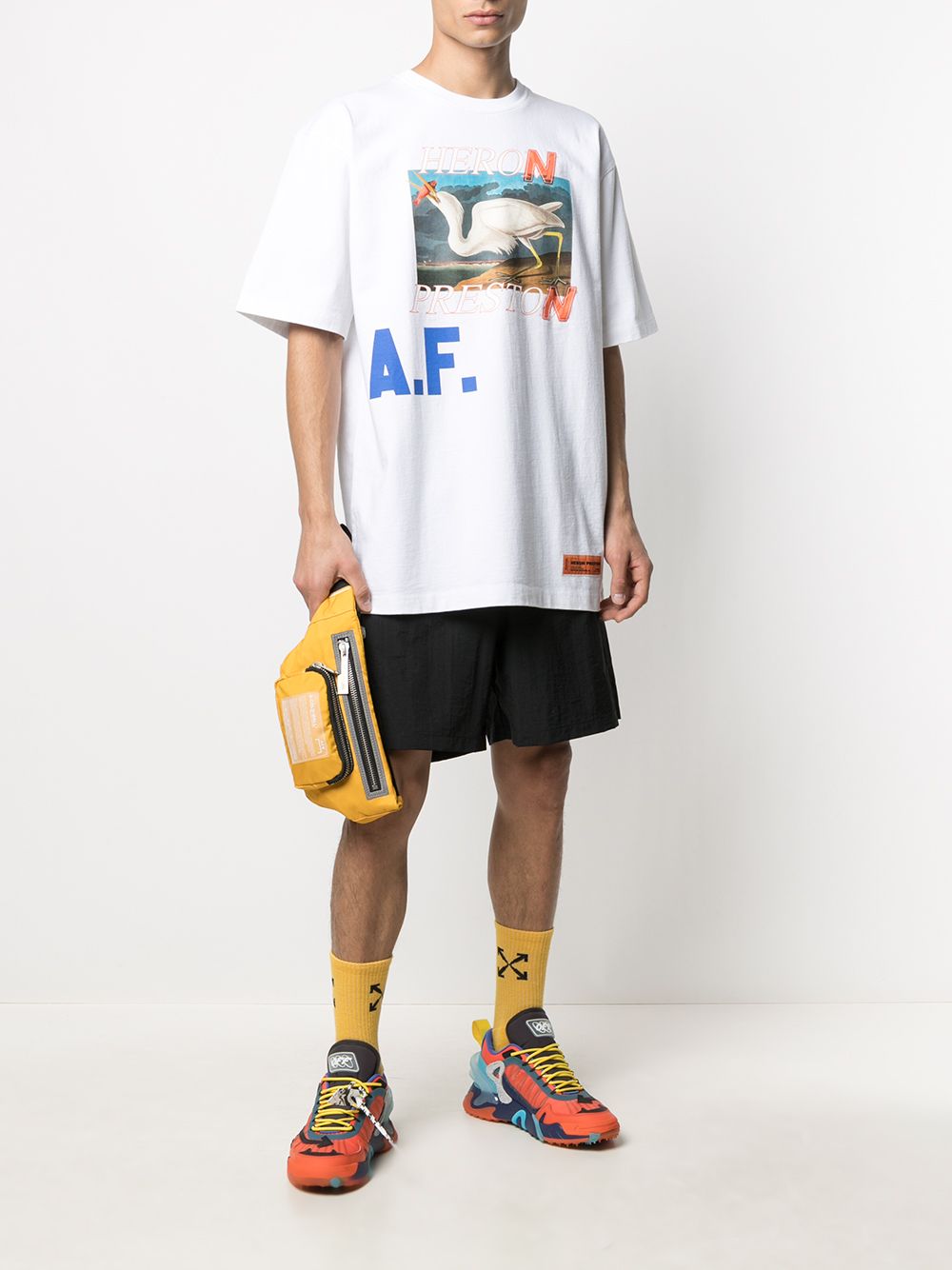 HERON PRESTON Logo-Patch Track Shorts