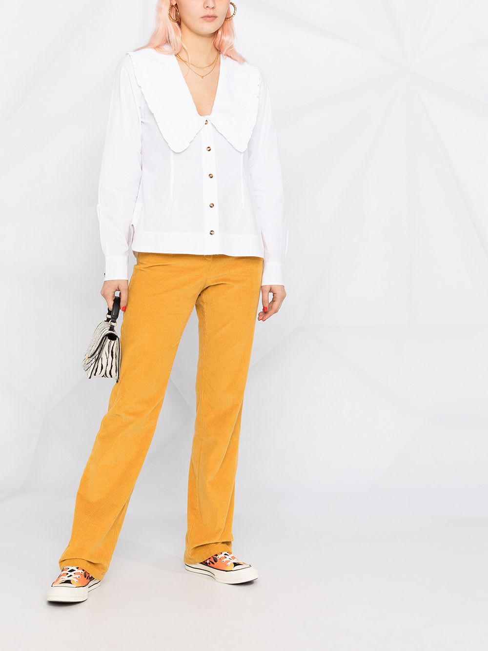 GANNI GANNI Ruffled Collar Blouse