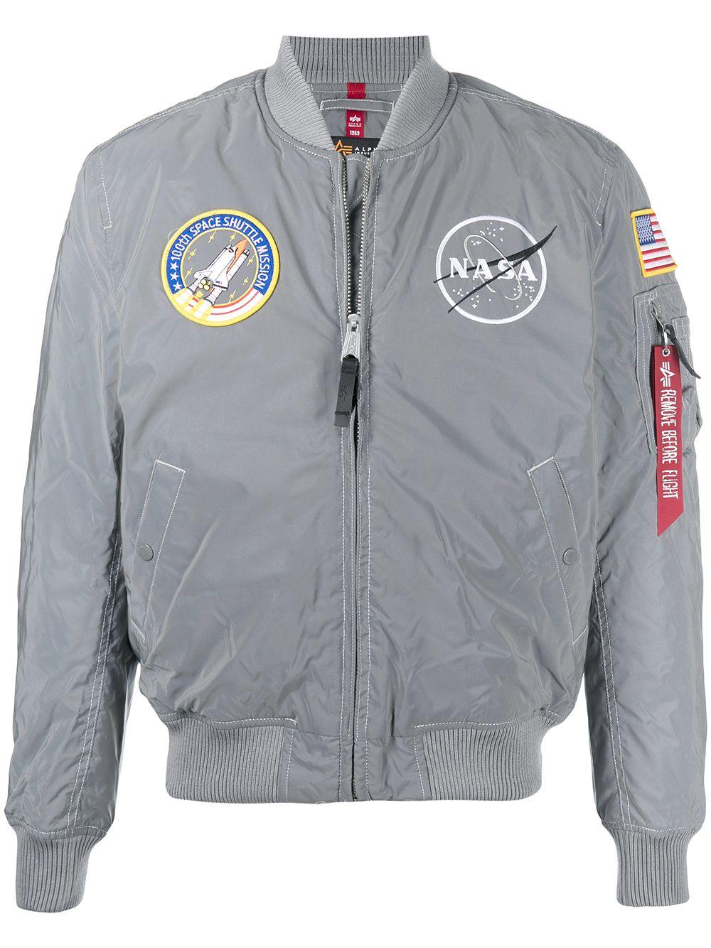 美品ALPHA NASA 100thモデル MA-1 ライト(薄手) M グレー 13273421~silver_0.jpg