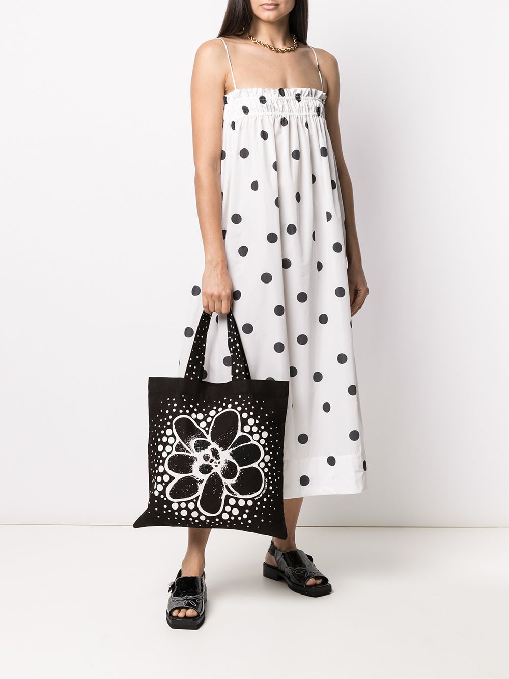 10 CORSO COMO Floral Polka-Dot Print Tote Bag