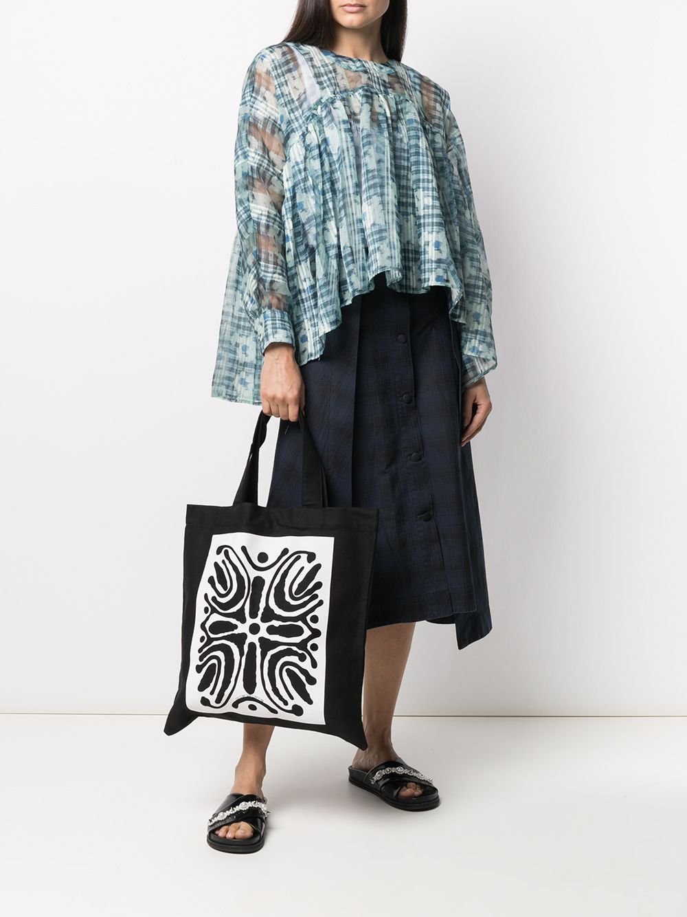 10 CORSO COMO Abstract Print Tote