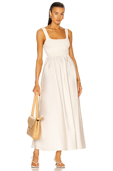 Matteau Knit And Cotton Maxi Dress In Ecru - 20% Off | Editorialist