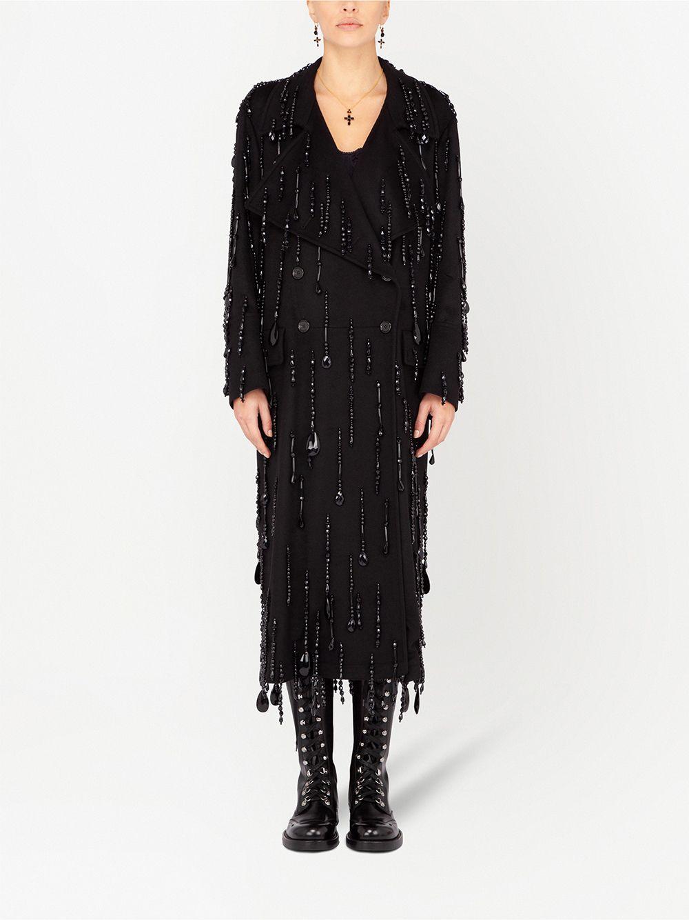 DOLCE & GABBANA Dolce & Gabbana Bead-Embellished Double-Breasted Coat
