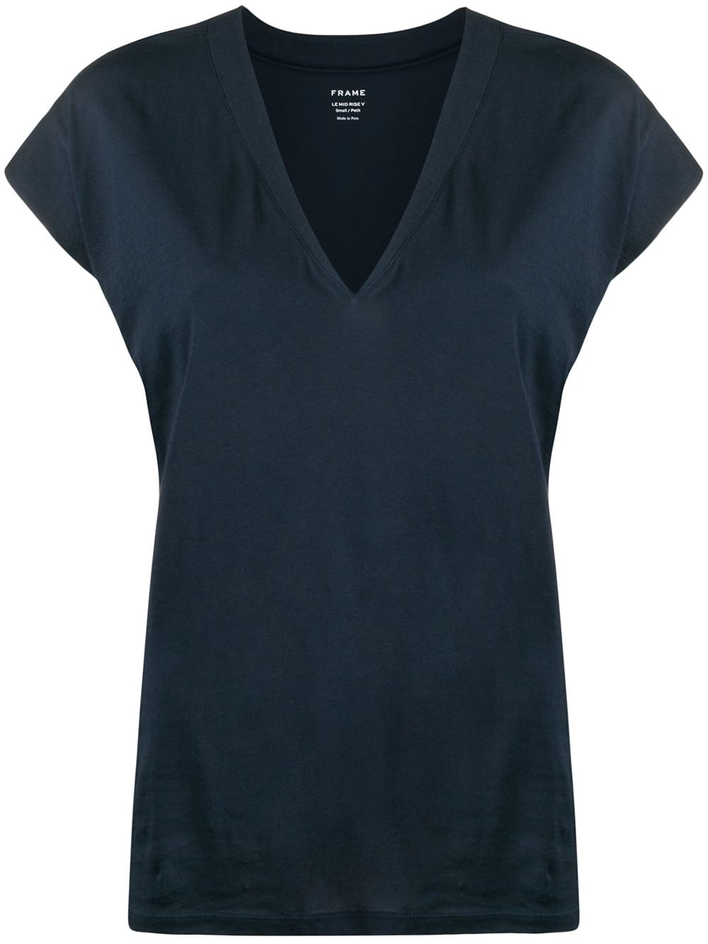 Buy FRAME V-neck T-hirt - Blue At 42% Off | Editorialist