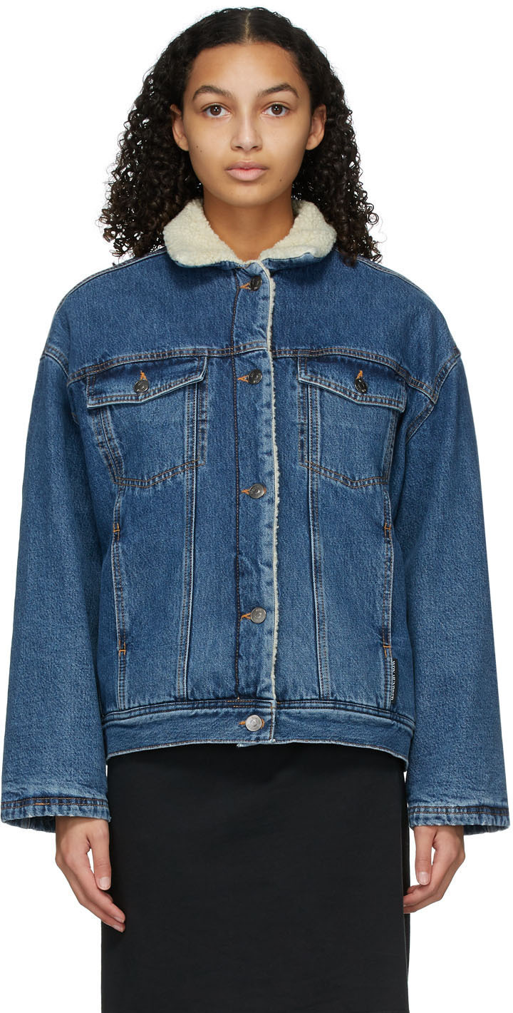 denim teddy jacket