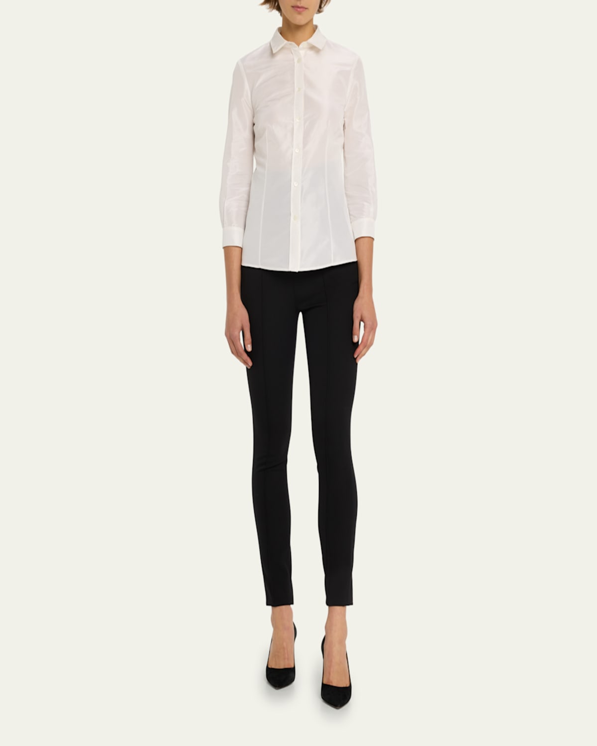 CAROLINA HERRERA Carolina Herrera Taffeta Button-Front Shirt