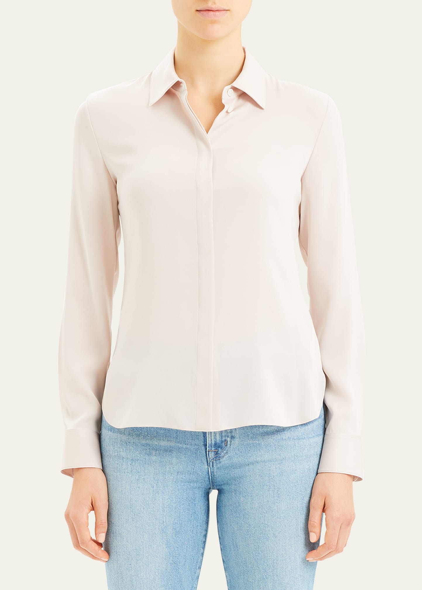 theory stretch silk blouse