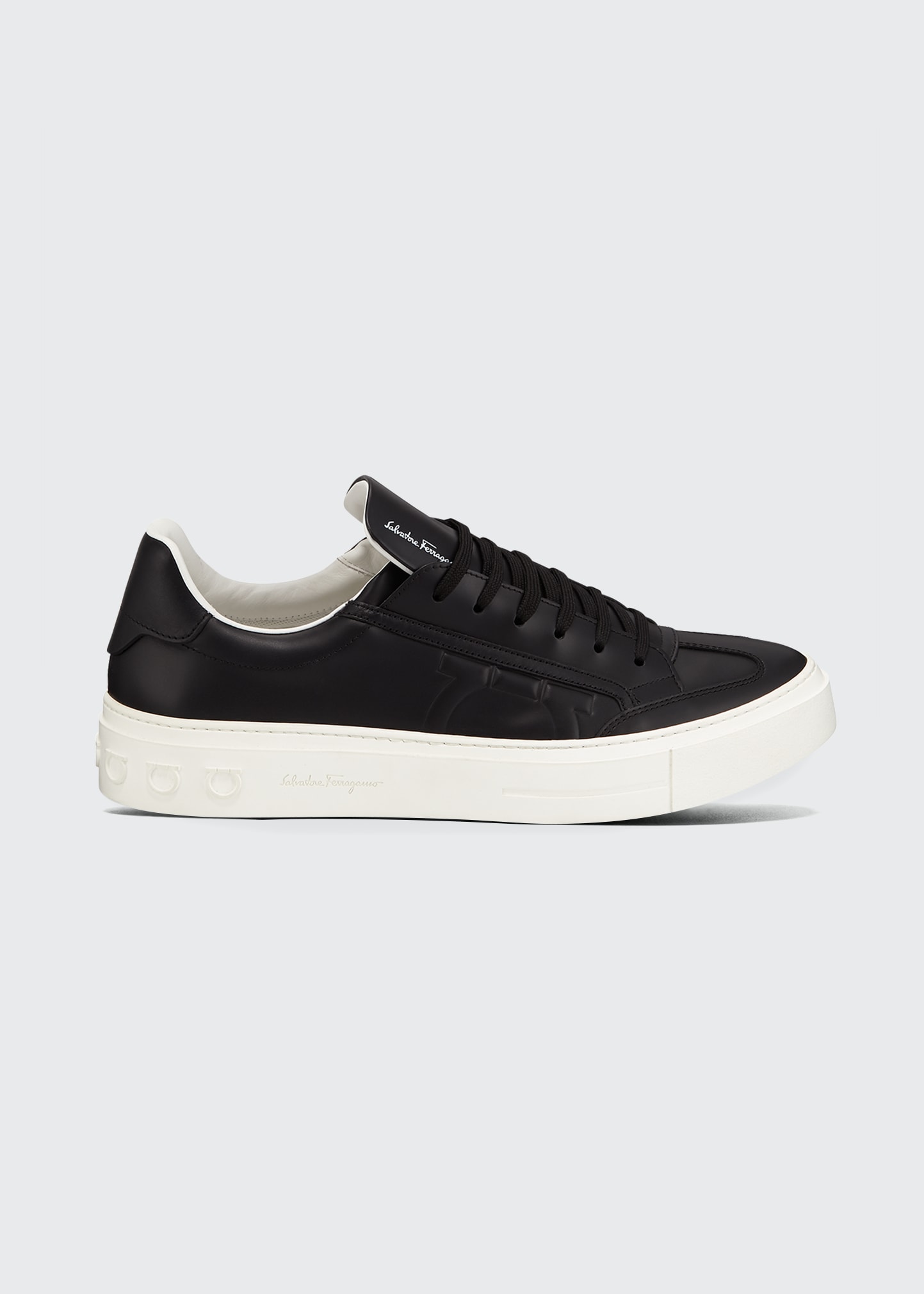 Salvatore ferragamo black sneakers Clearance