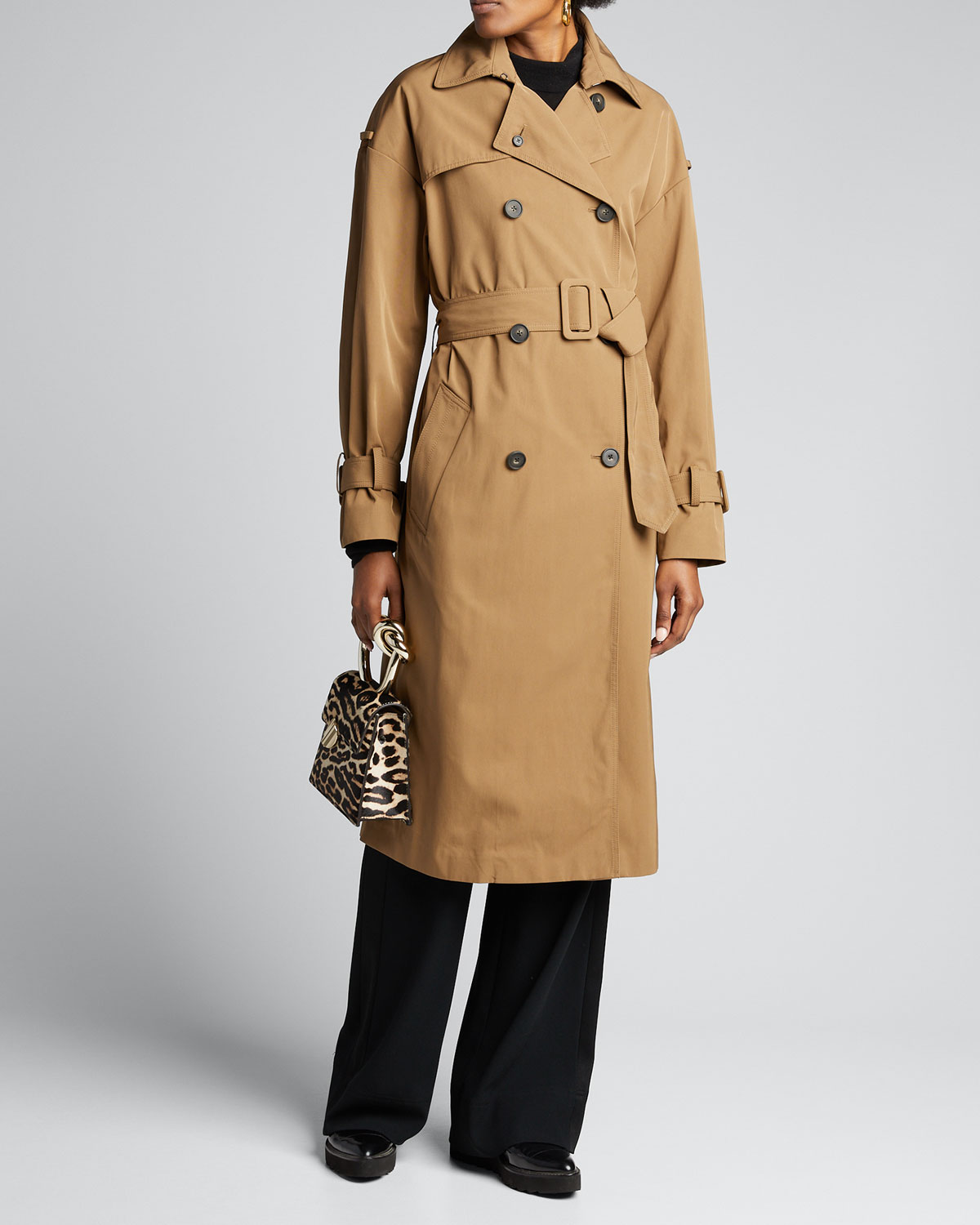 Vince belted tech trench coat Clearance