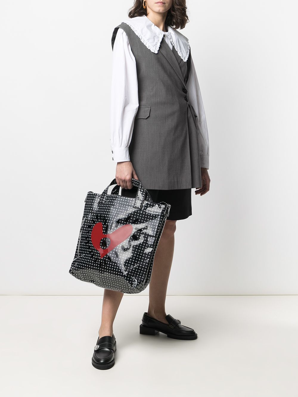10 CORSO COMO 10 CORSO COMO Heart Print Tote Bag