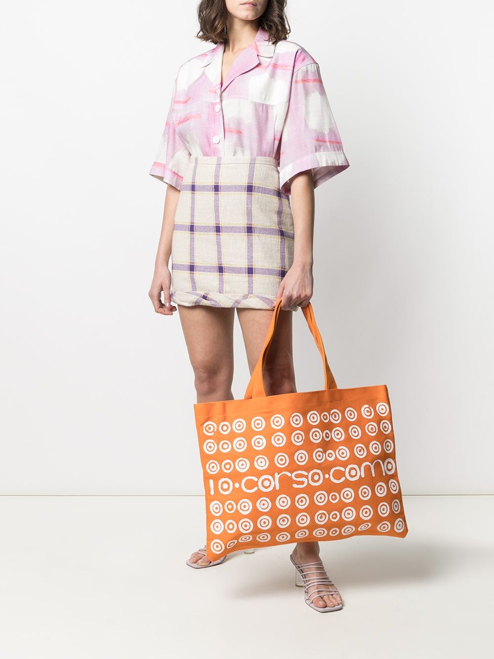 10 CORSO COMO 10 CORSO COMO Spiral Logo Print Tote Bag