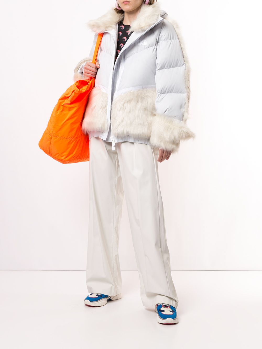 Nike X Sacai Puffer Jacket In White - 20% Off | Editorialist