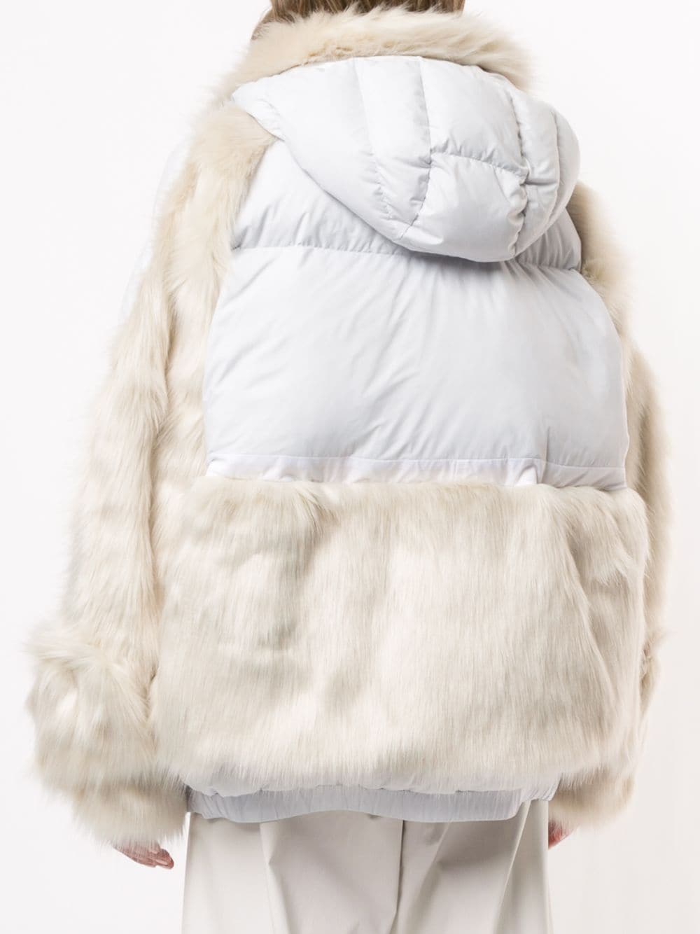 Nike X Sacai Puffer Jacket In White - 20% Off | Editorialist