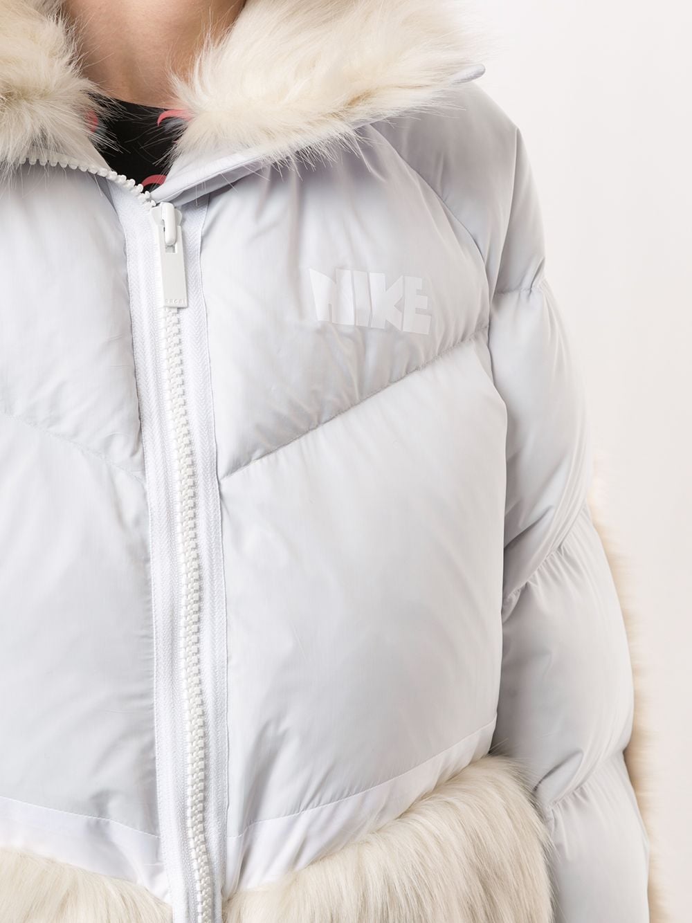Nike X Sacai Puffer Jacket In White - 20% Off | Editorialist