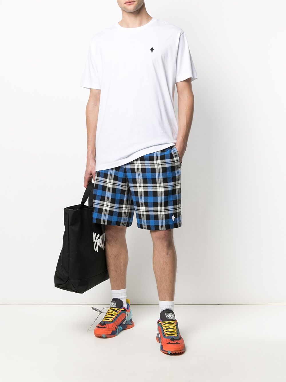 COUNTY OF MILAN Check-Pattern Belted Shorts