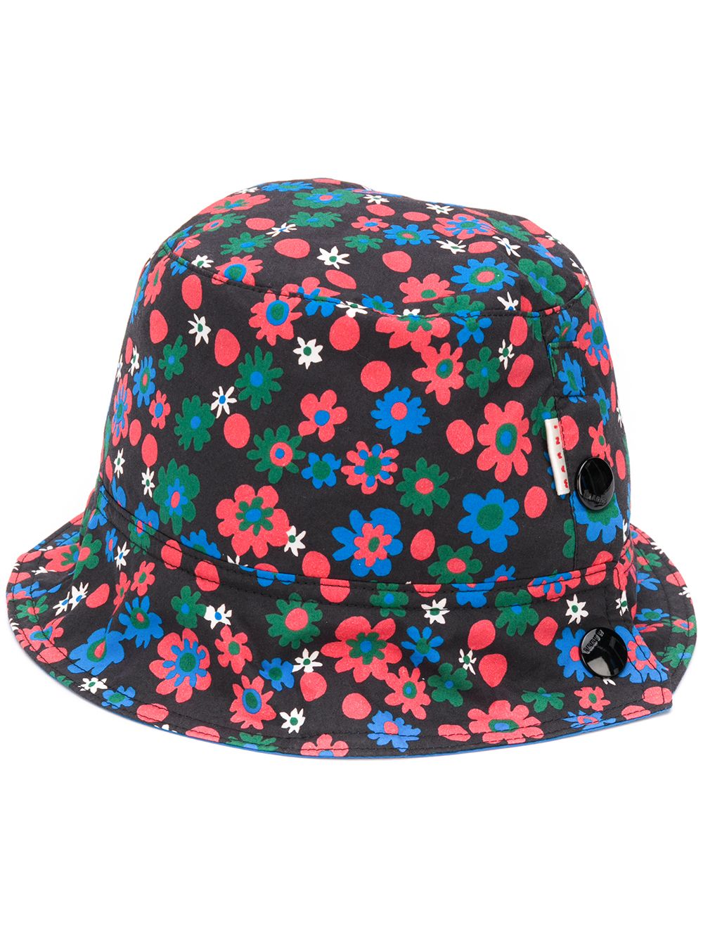 Marni Floral Bucket Hat In Black - 50% Off | Editorialist display picture 2