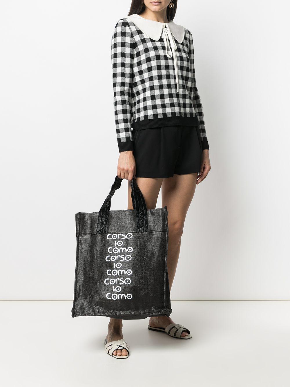 10 CORSO COMO 10 CORSO COMO Logo-Print Raffia Tote Bag