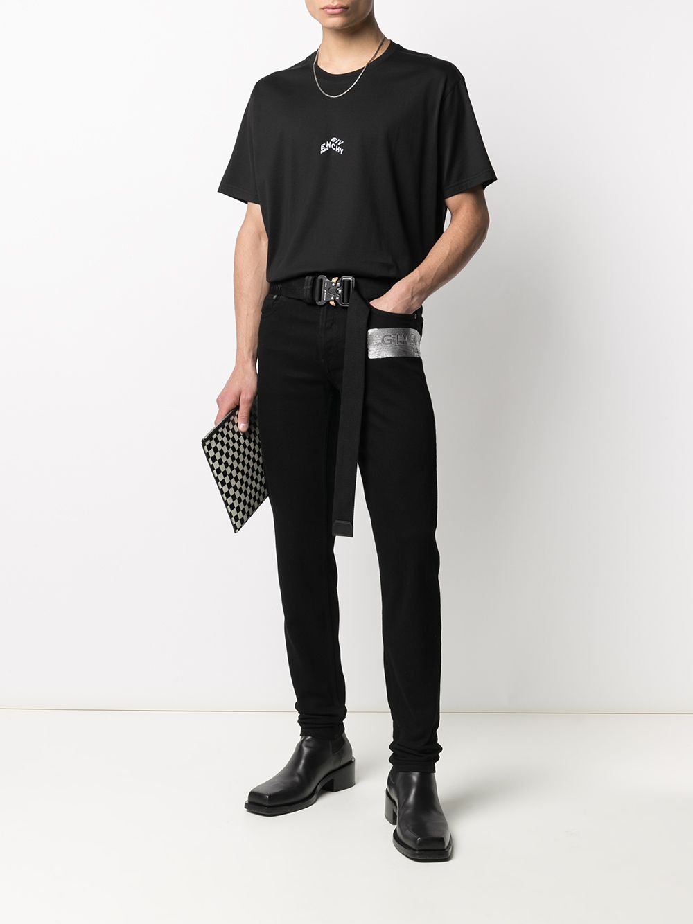 GIVENCHY Logo Brushstroke Slim Jeans
