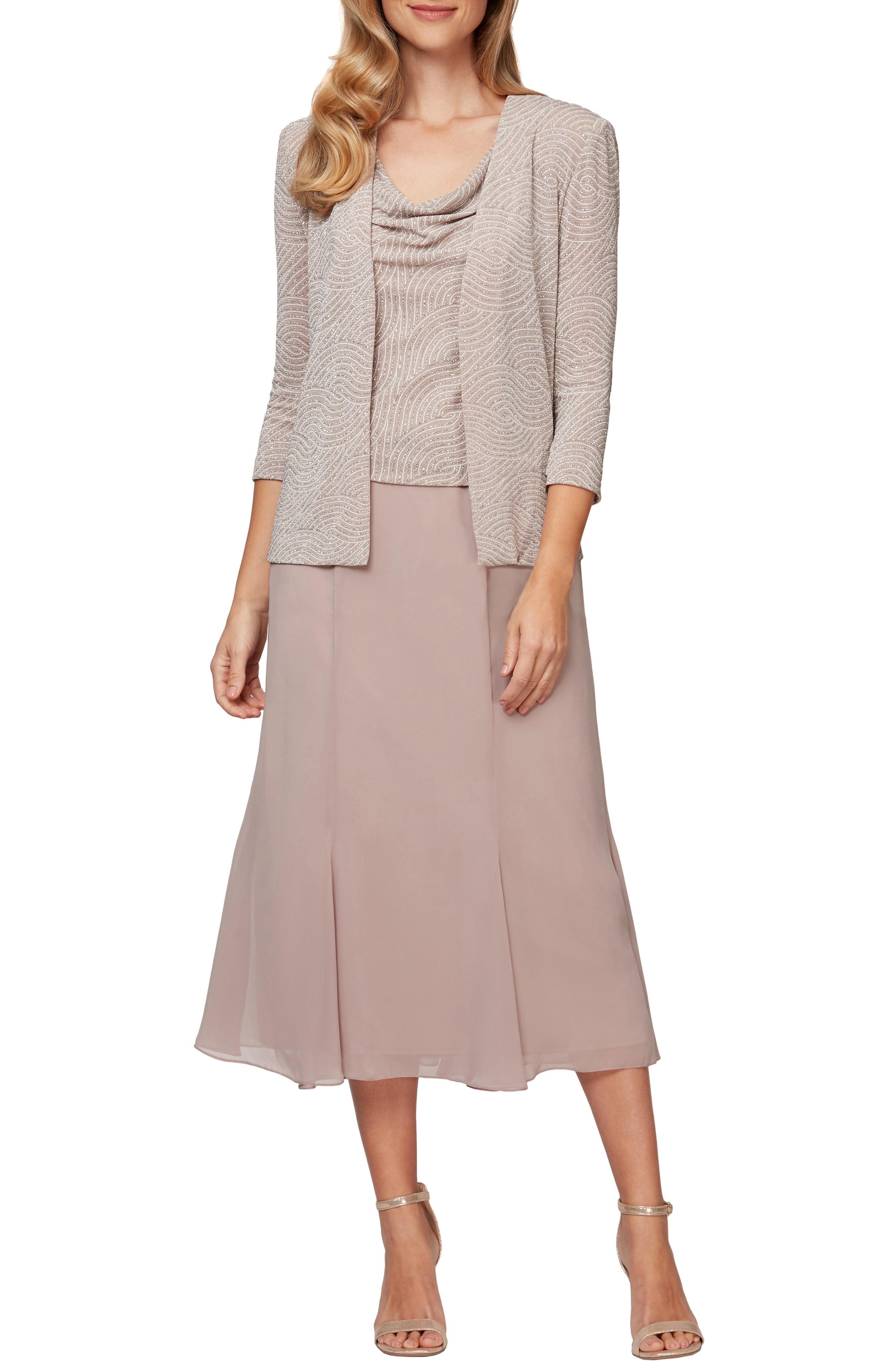 alex evenings mock two piece dress