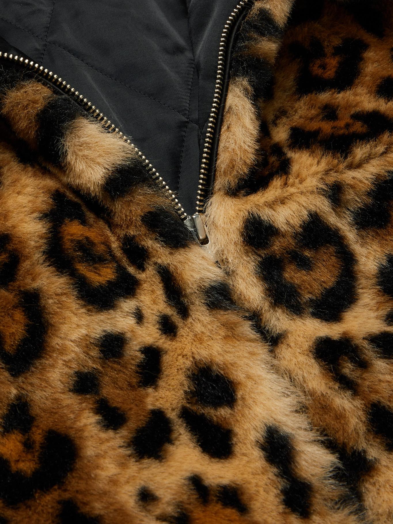 Wacko Maria Leopard-Print Faux-Fur Coat In Brown - 50% Off
