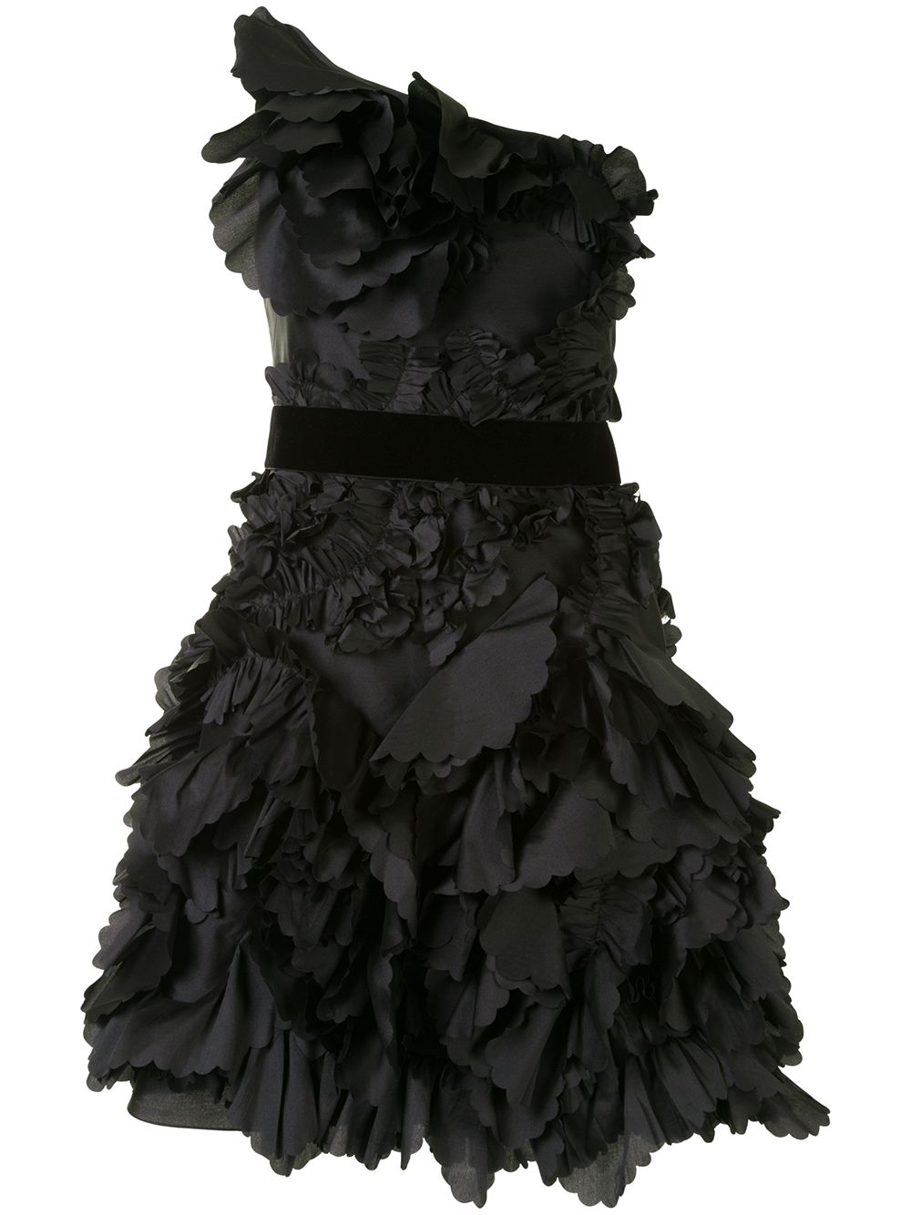 marchesa notte one shoulder dress Marchesa Notte Draped One-Shoulder Cloque Ballgown