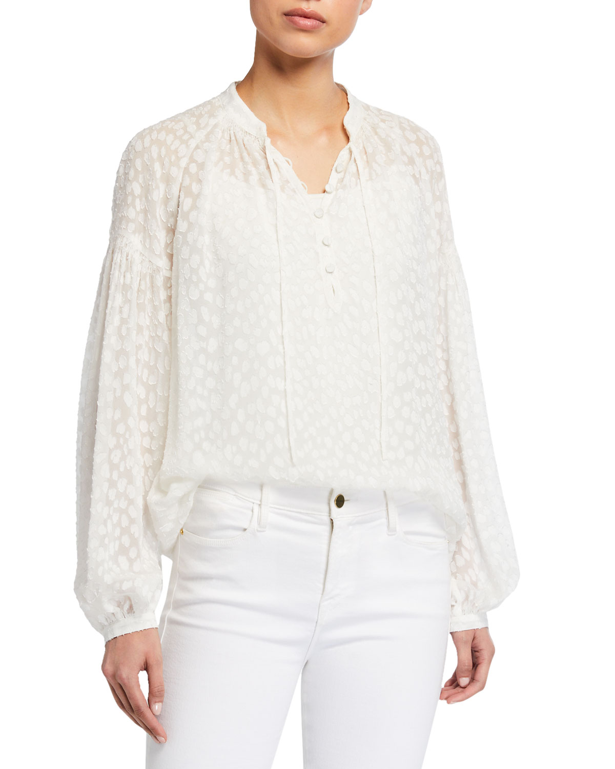 Off white peasant blouse Clearance