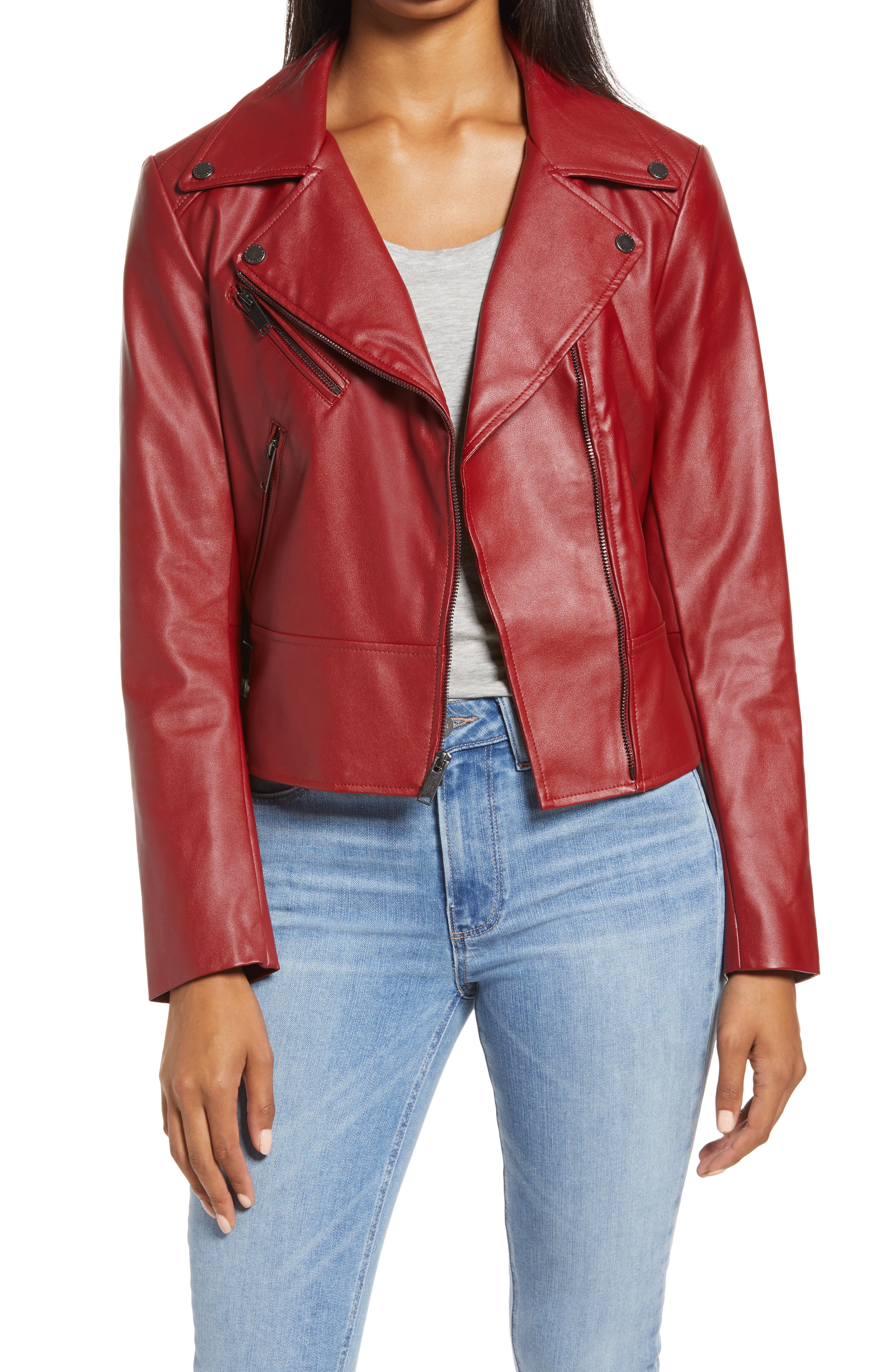 french connection faux leather jacket