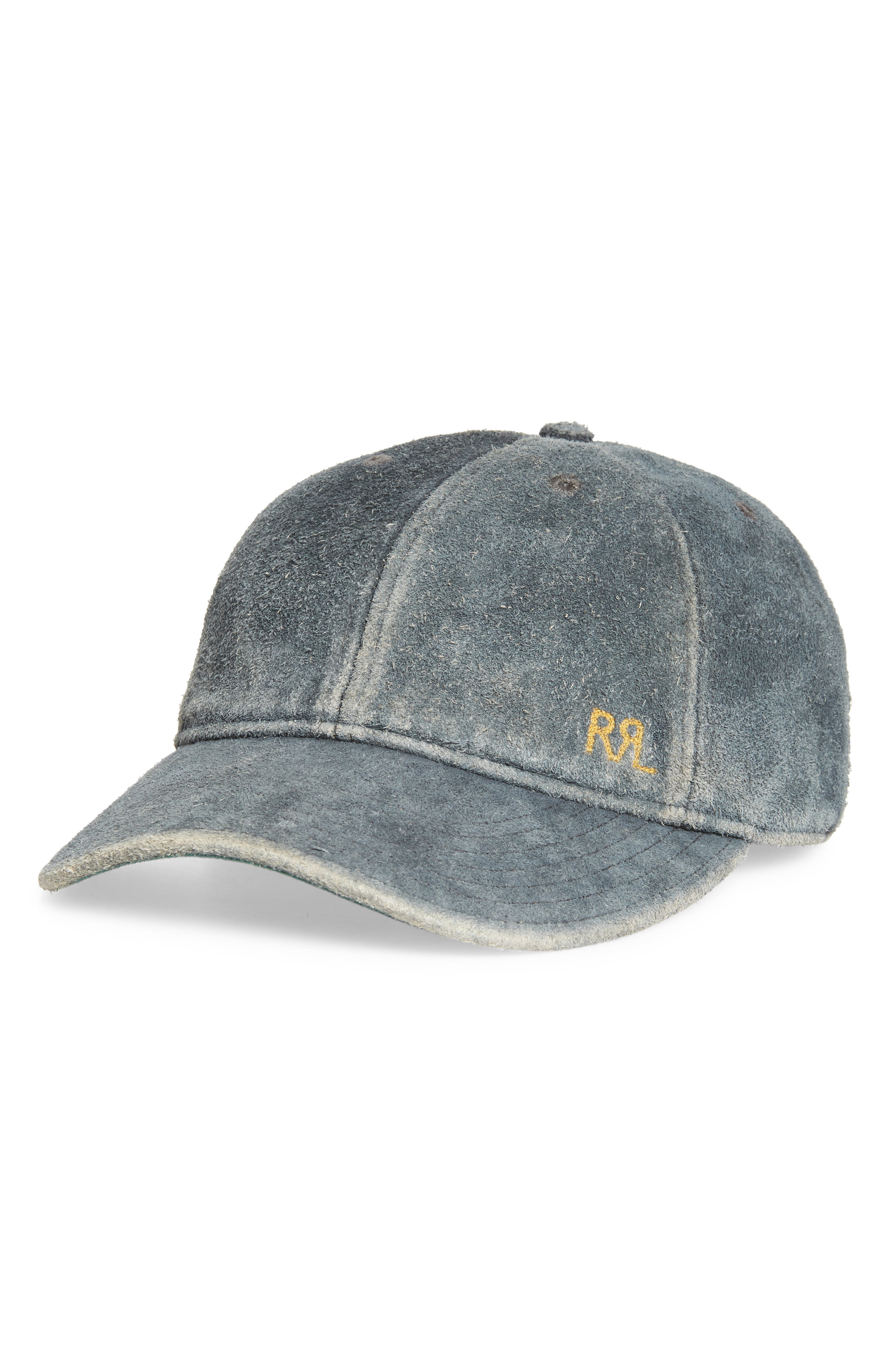 Men's Rough Out Suede Baseball Cap Blue 