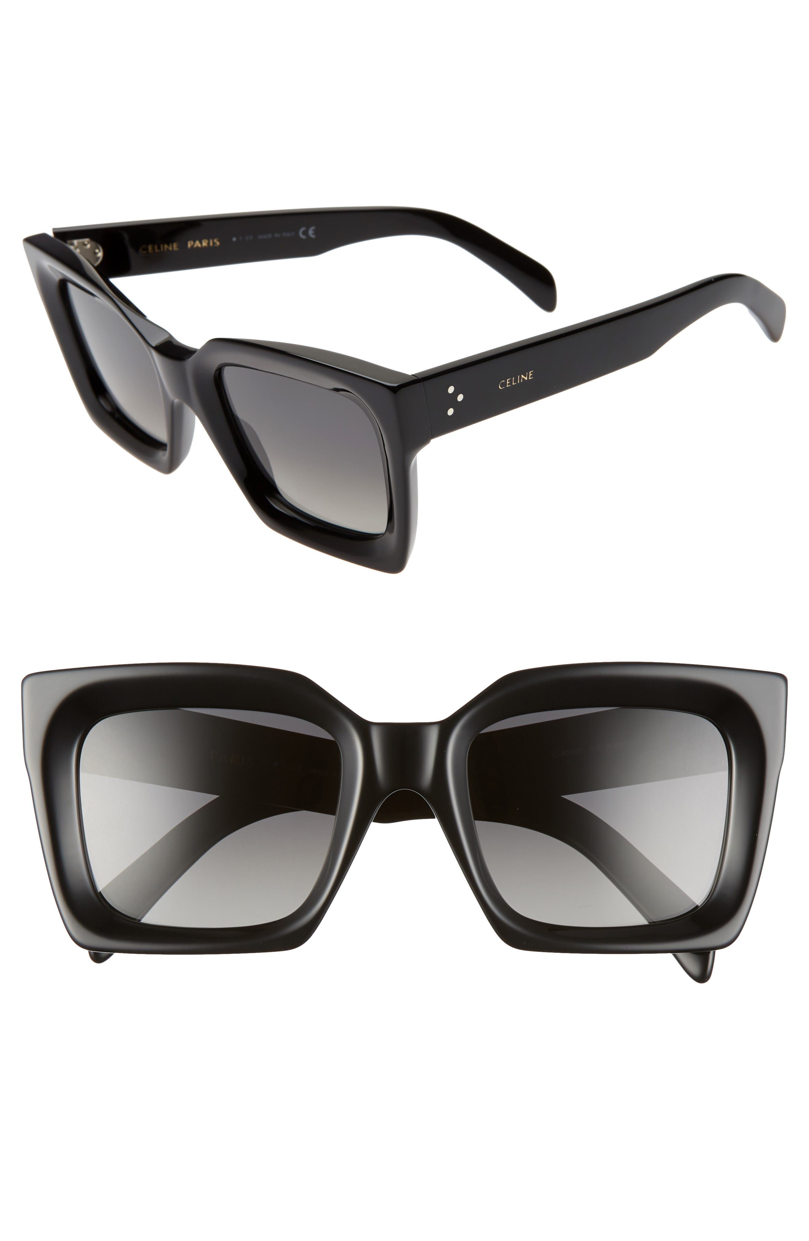 celine square sunglasses black
