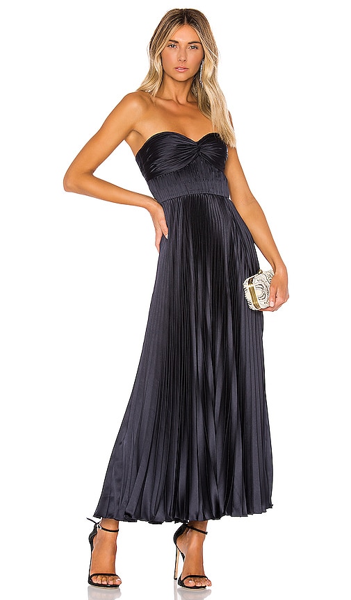 AMUR AMUR Belle Pleated Maxi Dress