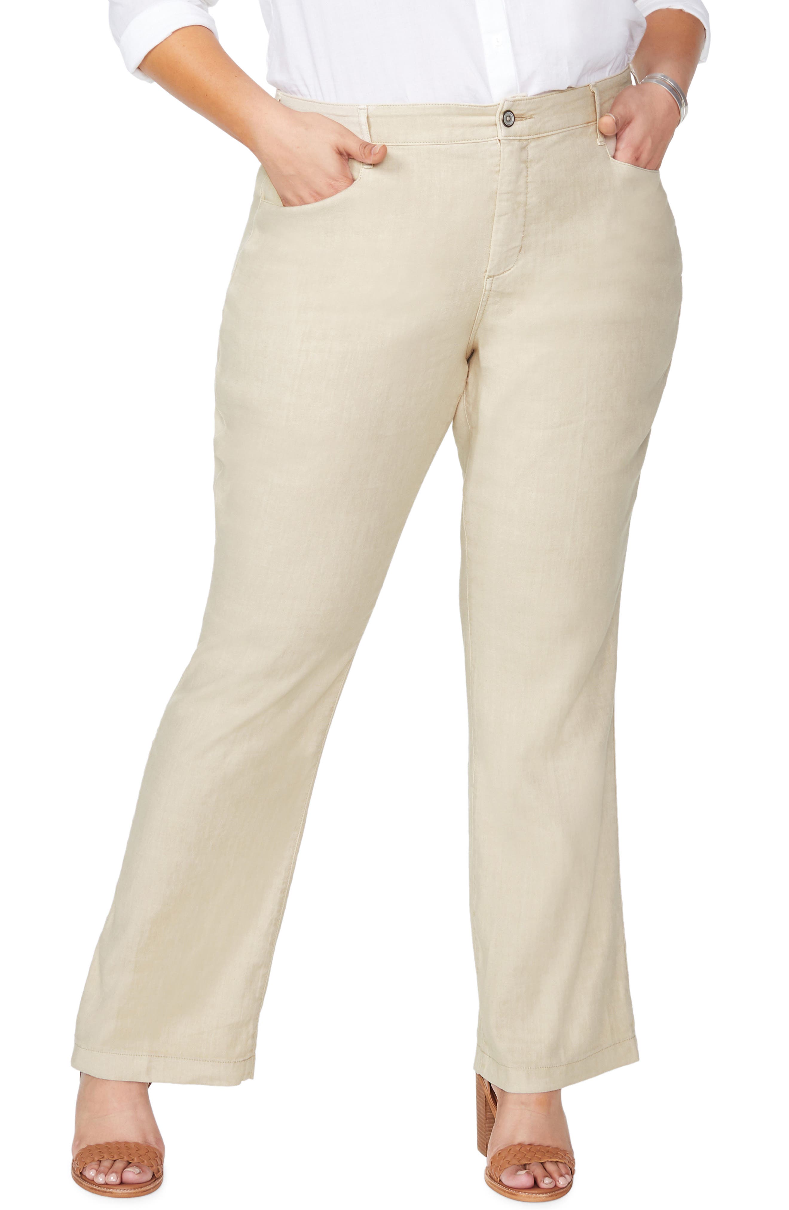 plus size stretch trousers