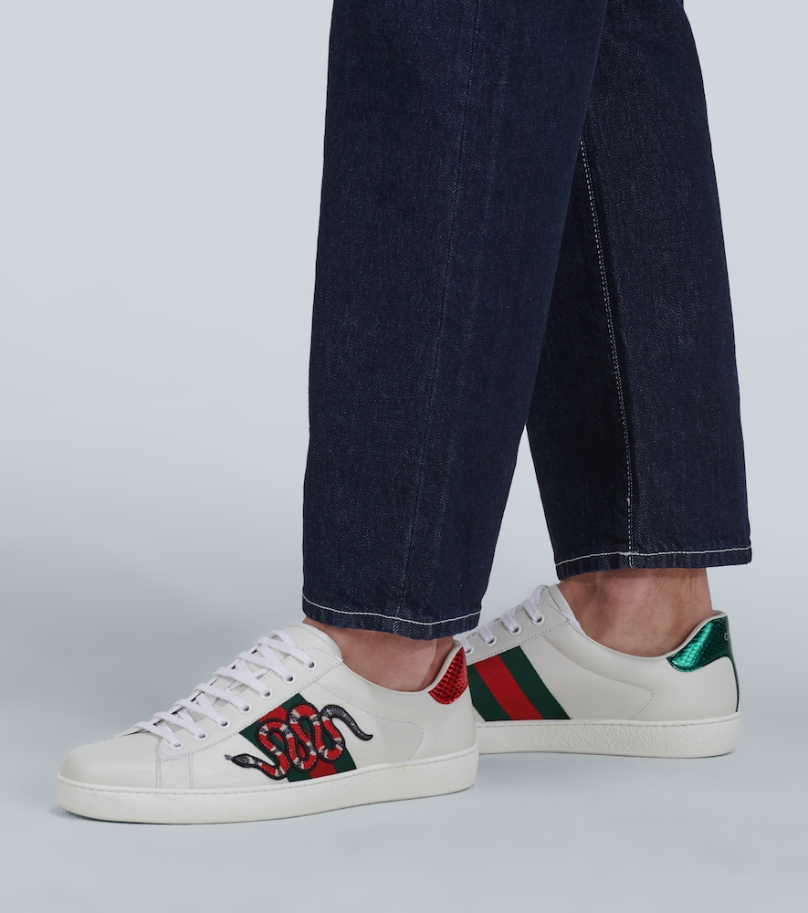 Gucci Ace Embroidered Sneaker - White | Editorialist display picture 2