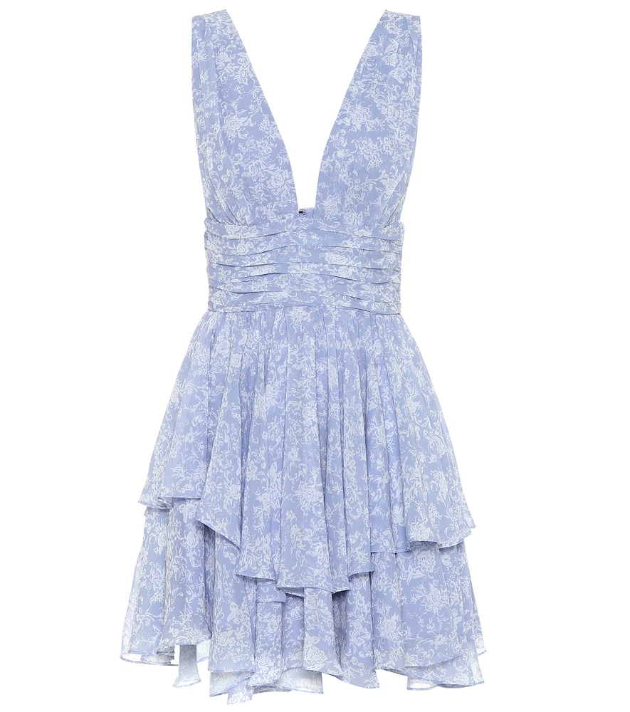 caroline constas paros printed silk blend chiffon mini dress Caroline Constas | Dresses | Caroline Constas Paros Printed Silkblend  Chiffon Mini Dress Size S