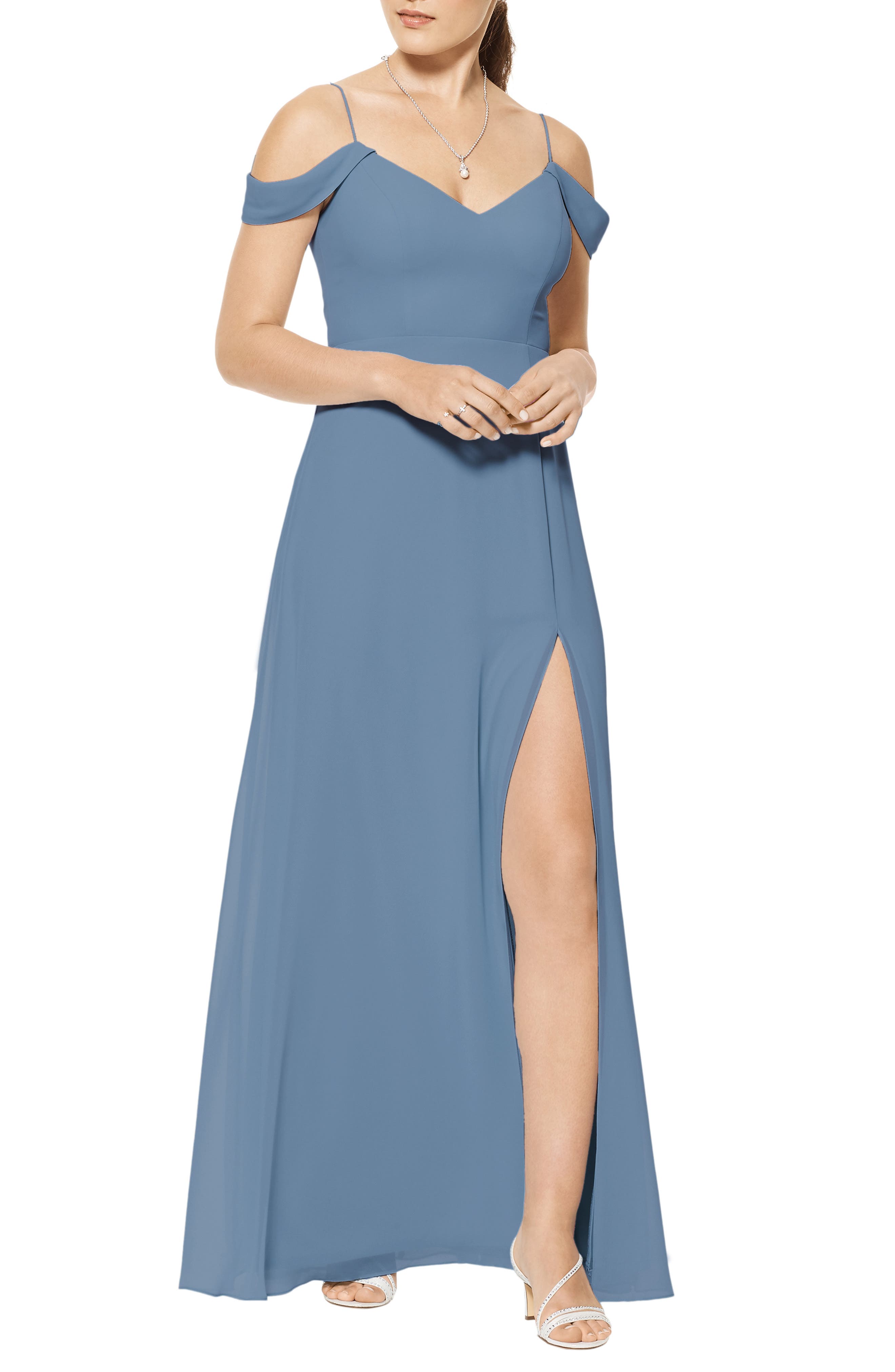 levkoff chiffon gown