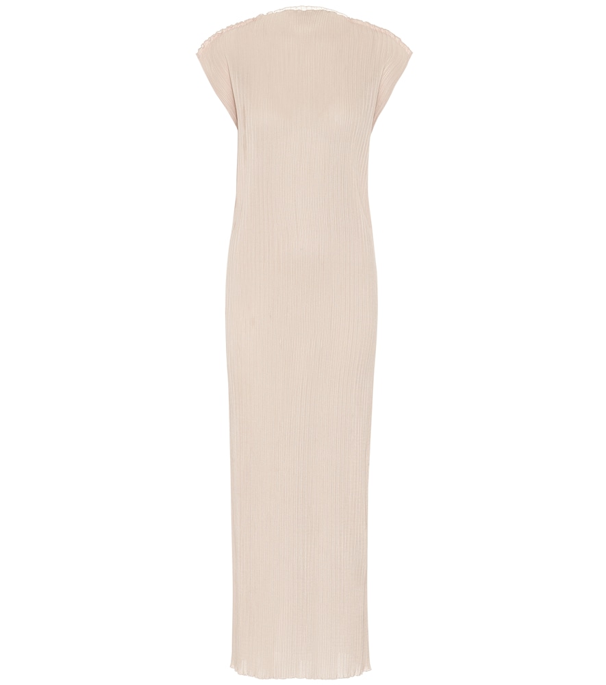 sandwashed jersey maxi dress Jil Sander Ribbed In Beige - 40% Off SCON