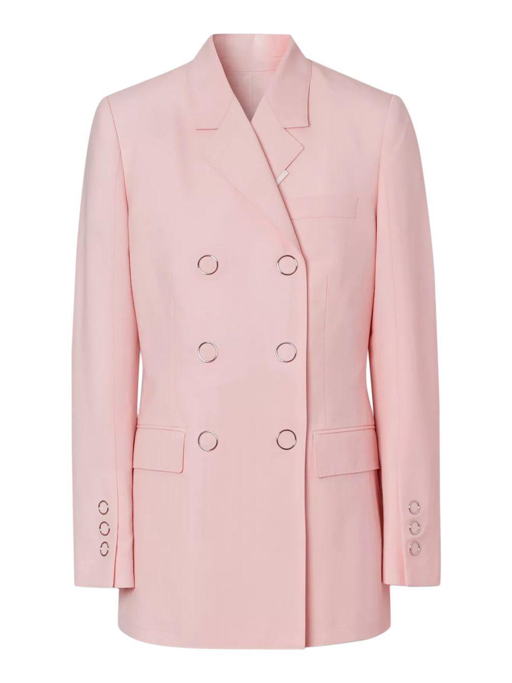 light pink double breasted blazer