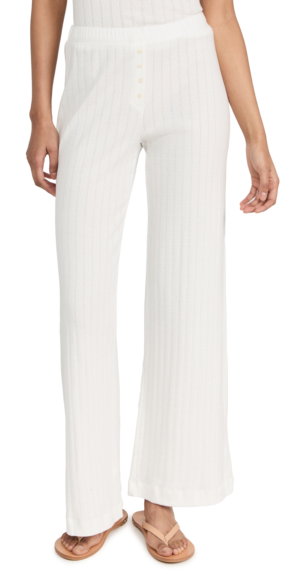 LESET Leset Pointelle Knit Pants