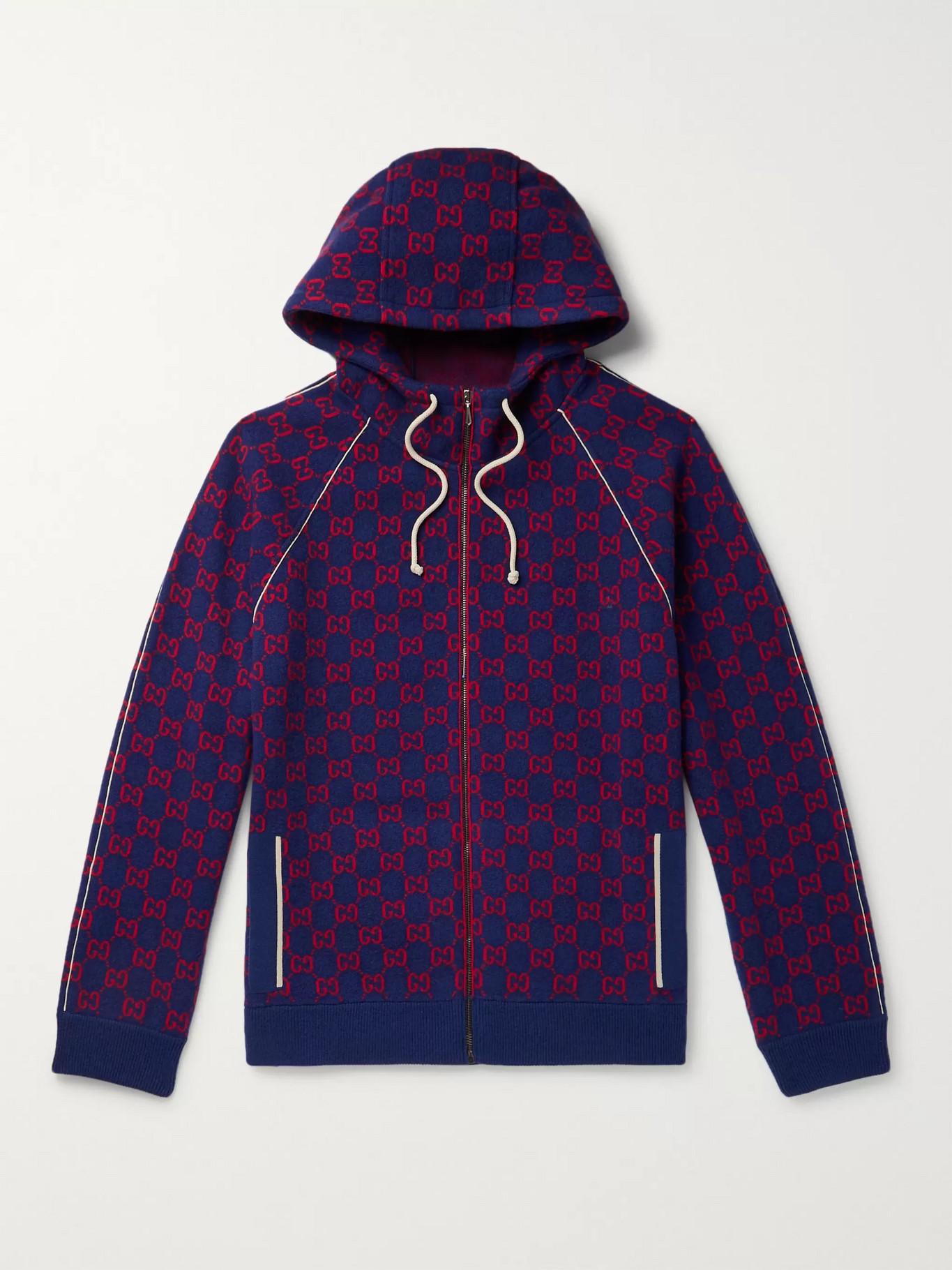 トップス GUCCI Wool-Cashmere Blend Hoodie S 12023601~blue_0.jpg