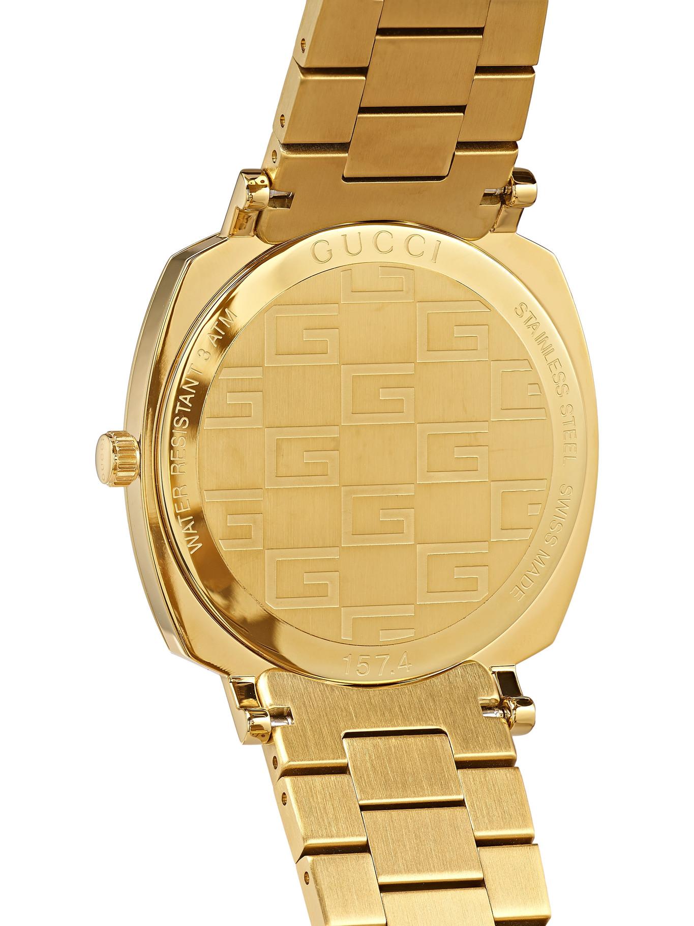 Gucci Grip 38mm -Tone Pvd-Coated Watch - Gold | Editorialist