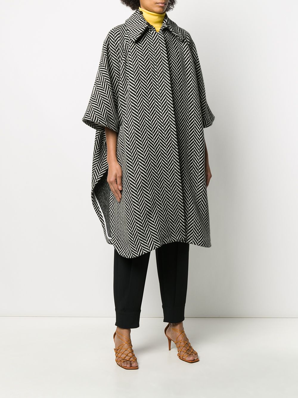 STELLA MCCARTNEY Stella McCartney Herringbone Pattern Cape