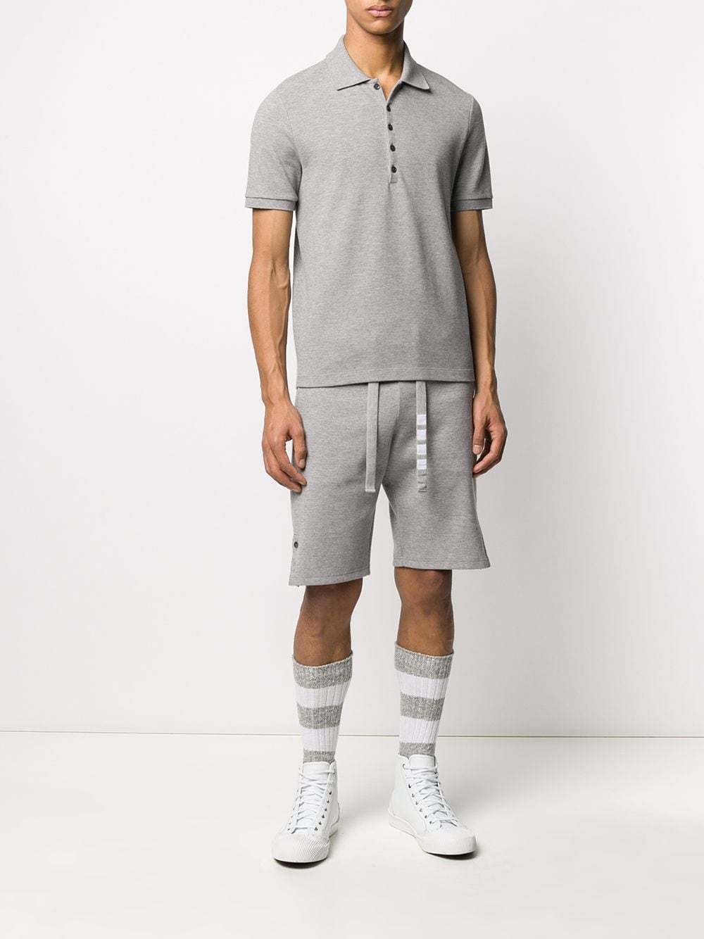THOM BROWNE THOM BROWNE 4-Bar Piqué Polo Shirt