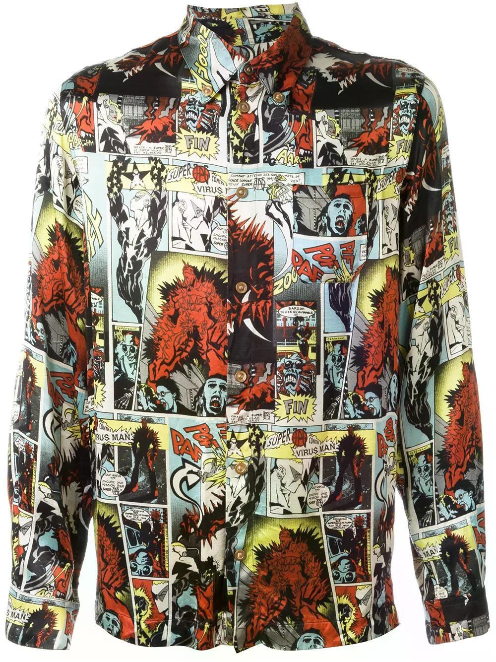 JEAN PAUL GAULTIER JEAN PAUL GAULTIER Comic Print Shirt