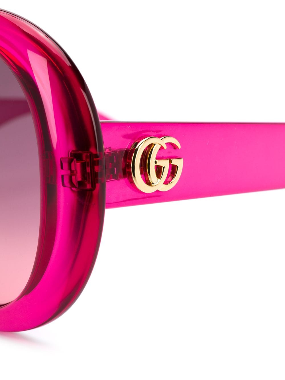 Gucci Gg Round-Frame Sunglasses - Pink | Editorialist display picture 1