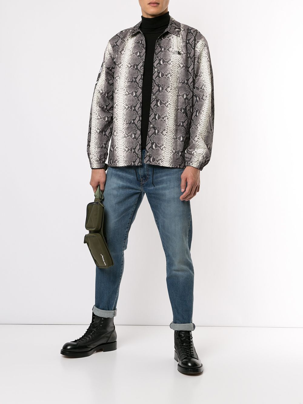 Supreme X The North Face Snakeskin-Print Taped Seam Jacket