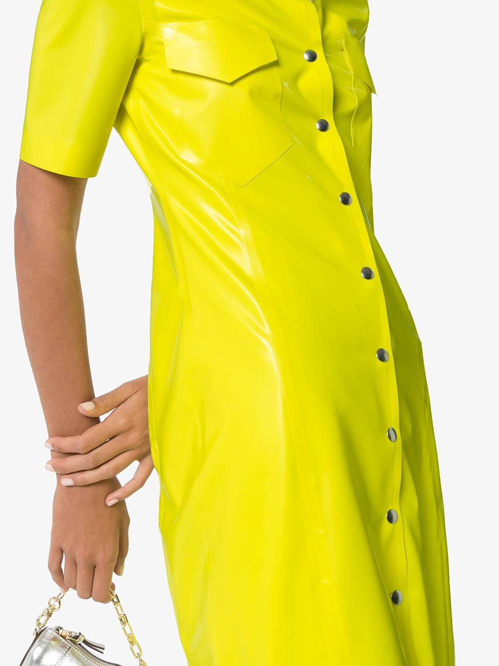 latex shirt dress Faux Leather Shirt Dress The Dressing Room