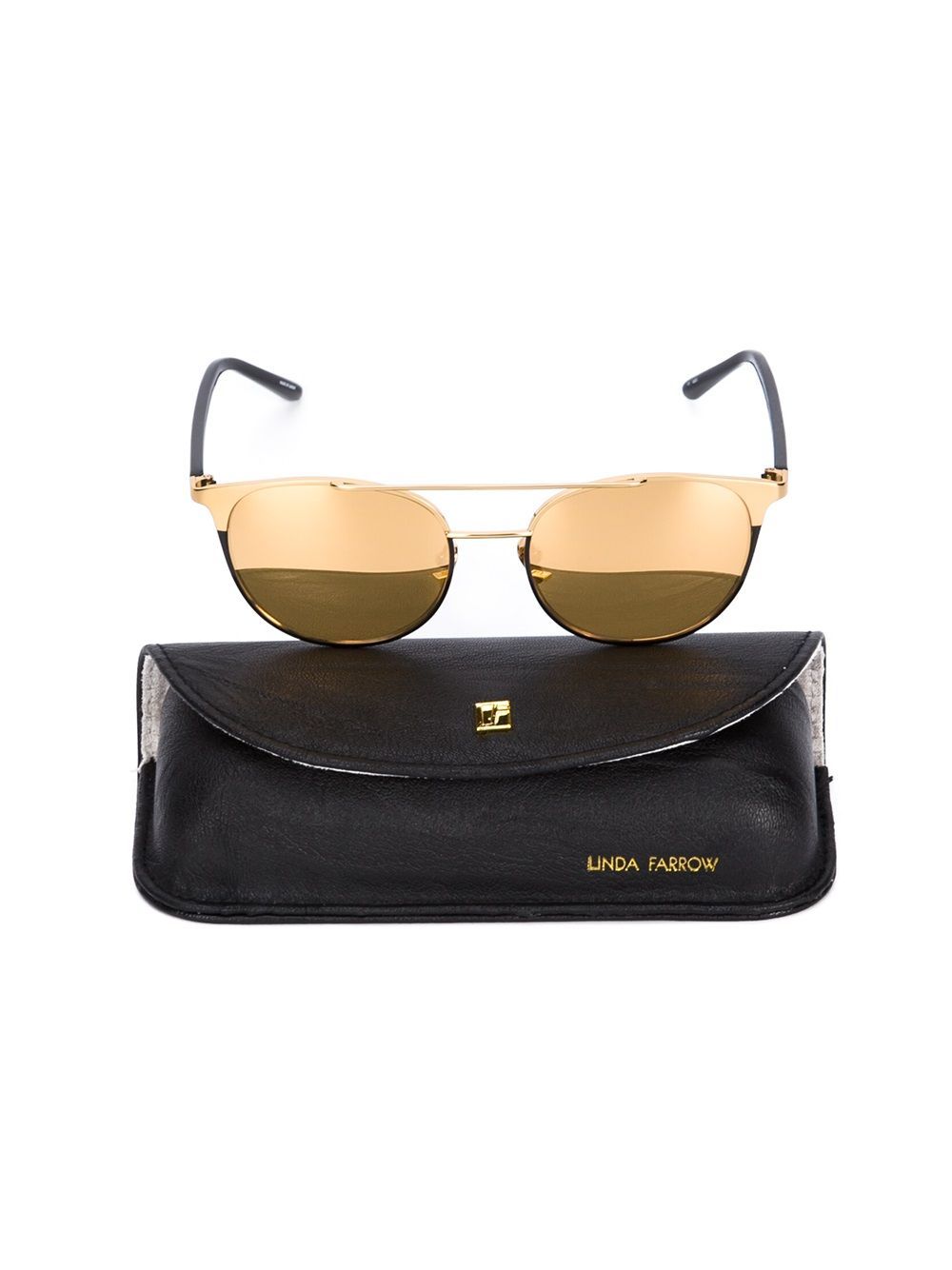 Buy Linda Farrow Mirrored Sunglasses - Metallic At 19% Off  display picture 2